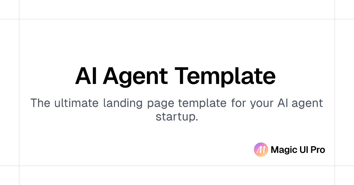 AI Agent Template | Magic UI Pro