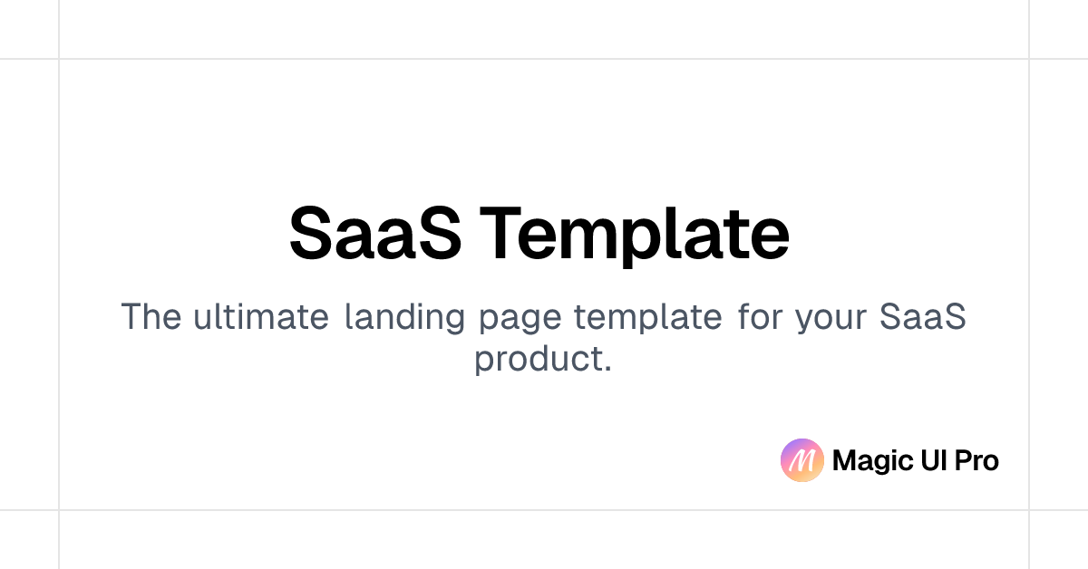 SaaS Template | Magic UI Pro